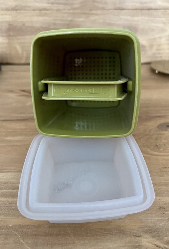 Vintage Tupperware Pickle Olive Keeper Avocado Green 3 Pc Pick-a- Deli ...
