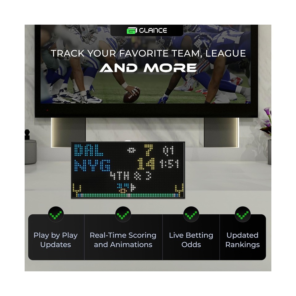 Glance LED Ticker - Customizable LED Display Sports Ticker, LED Display ...