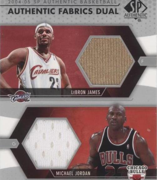 2004-05 SP Authentic - Authentic Fabrics Dual LeBron James, Michael ...