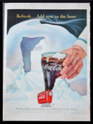 1950 Coca Cola Vintage Print Ad Add zest to the hour | eBay