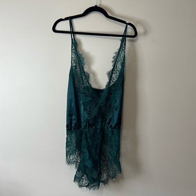 Mentionables Lace Lingerie Teddy Teal 2X NEW | eBay