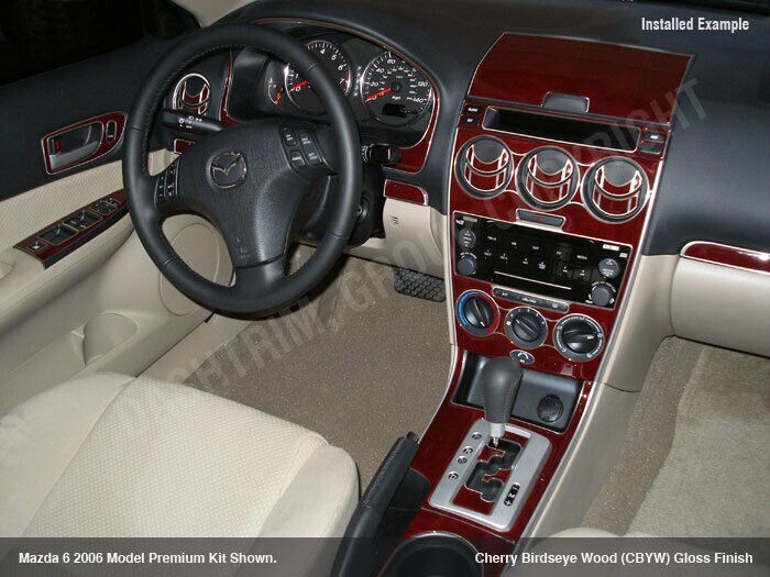 FOR MAZDA 626 2000-2002 WOOD ALUMIN CARBON DASH TRIM KIT INTERIOR SET ...