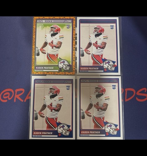 NFL Football Buffalo Bills 25 Panini Score Kaden Prather 4 Rookie Card ...