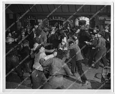 o6130 1943 orig photo barroom brawl fight sequence b film Klondike Kate ...