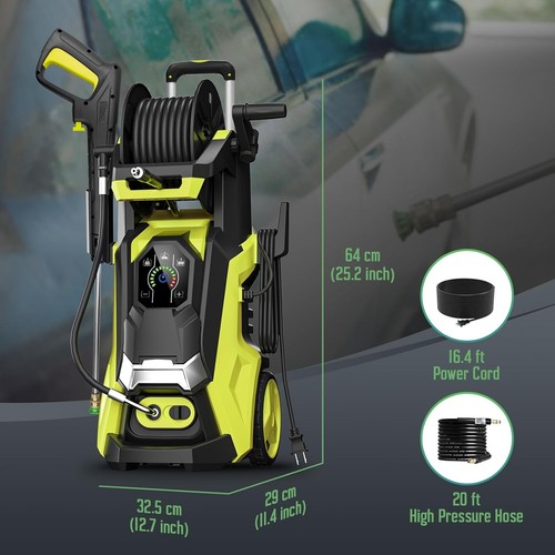 Electric Pressure Washer 5000PSI-Max 3.6GPM Power Touch Screen Yellow ...