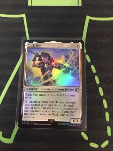 MTG Magic The Gathering Zack Fair Foil FIN White Soldier Final Fantasy ...