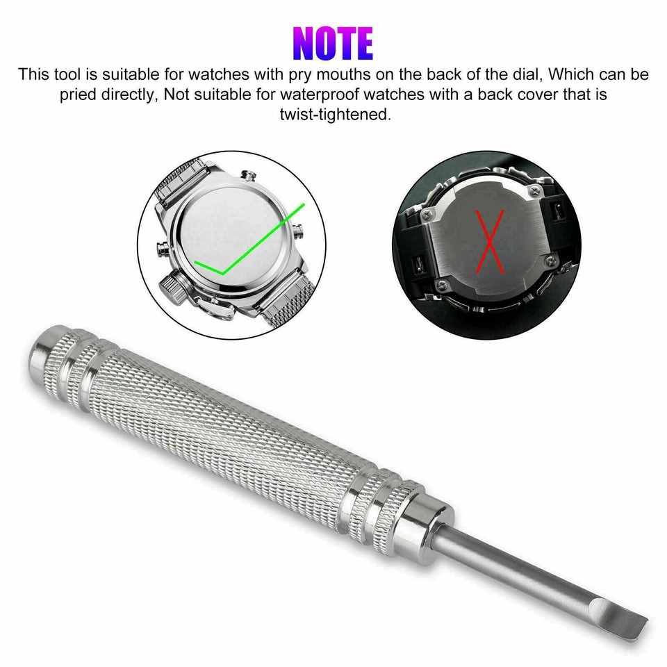 1X Metal Watch Back Cover Opener Watch Repair Tool Battery Removal Pry ...
