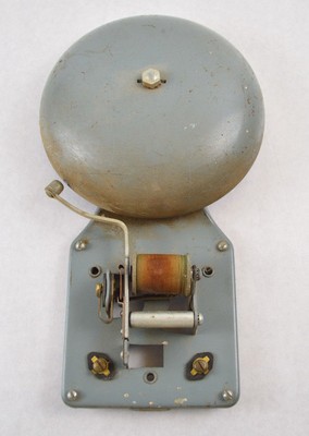 Vintage Metal Warehouse Office Phone Bell Ringer Gray Prop | eBay