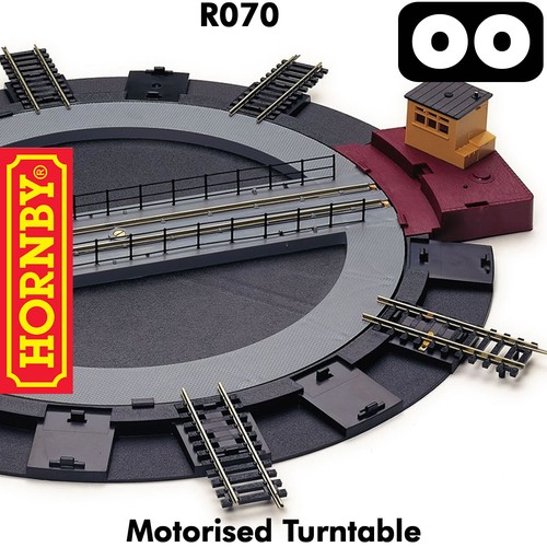 MOTORISED TURNTABLE track OO gauge 1:76 model railways HORNBY R070 ...