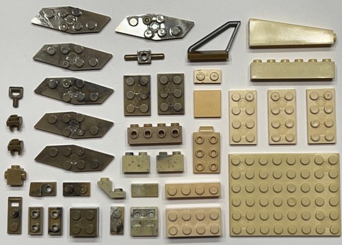 Mega Bloks Lot of Over 40 Tan And Marbled Camo Dark Tan Parts Plates ...
