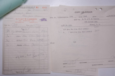 1930 Lamson Goodnow G V and F W Cameron Hardware Albany NY Orders ...