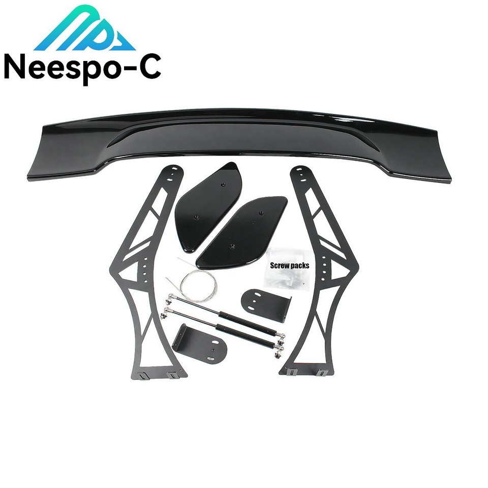 Adjustable GT Racing Spoiler Wing Trunk Chassis Mount Back Kit | ABS ...