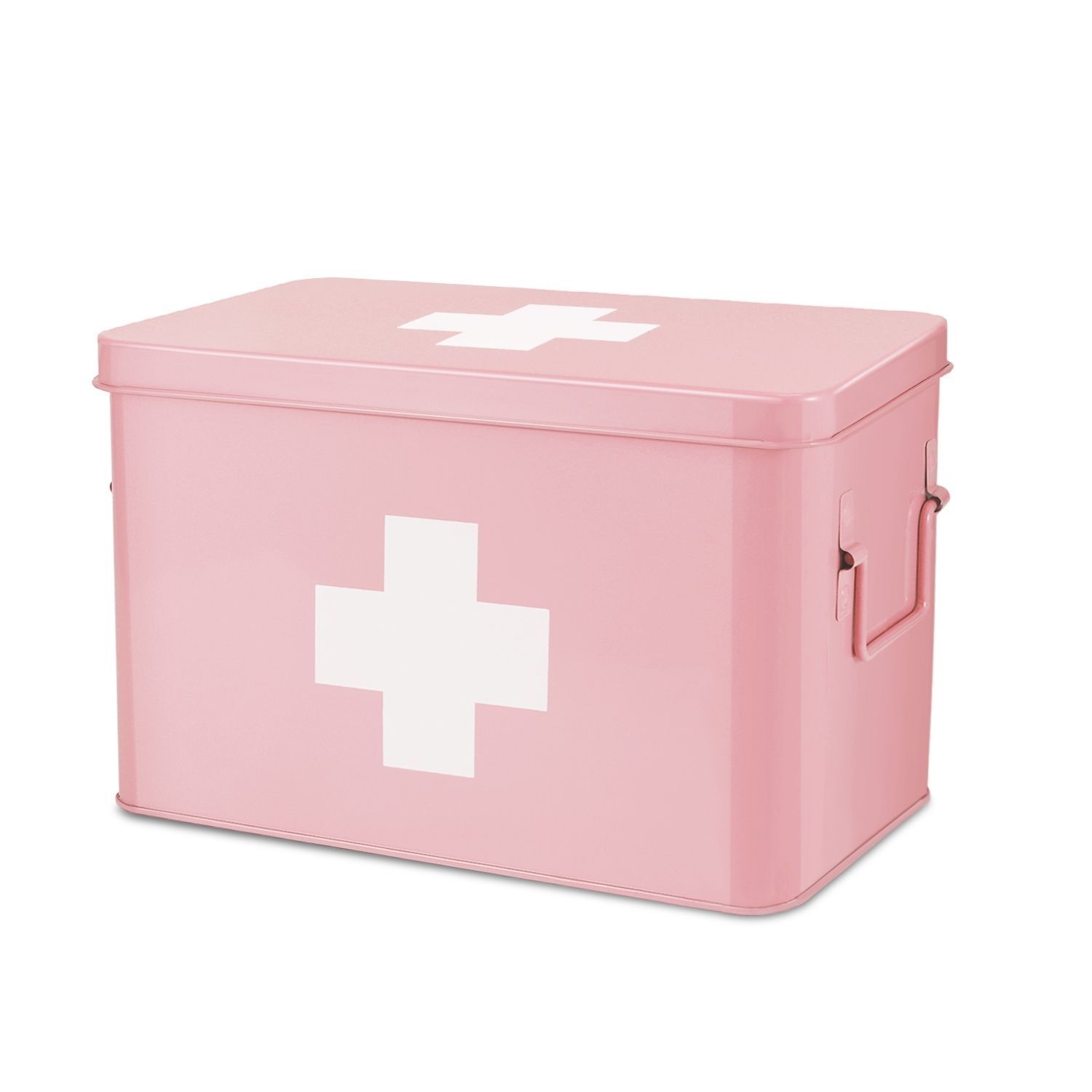 Metal First Aid Empty Box, Medicine Storage Organizer with Removable ...
