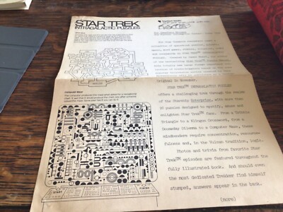Star Trek Intragalactic Puzzles Bantam Books Announcement Only James ...