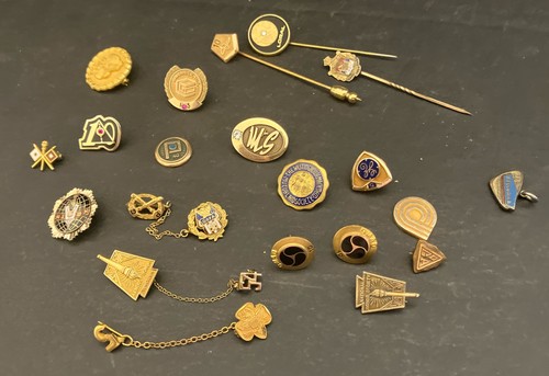 Vtg Lot Company 1/10 1/5 Service Honor Stick Pin(s 10K Gold Filled GF ...