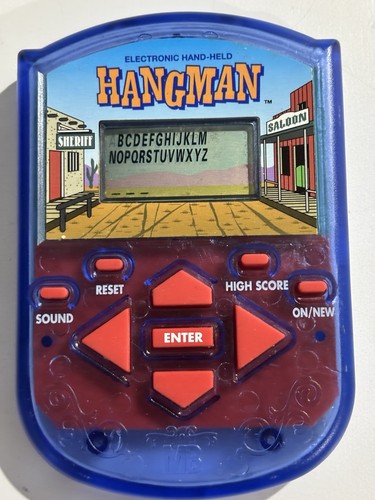 Hangman Vintage Electronic Handheld Game by Milton Bradley 1995 Hang ...