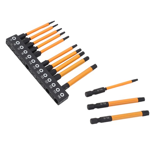 13PCS 75mm Star Bits S2 Alloy Steel 1/4in Hex Shank Screwdriver Bit Set ...