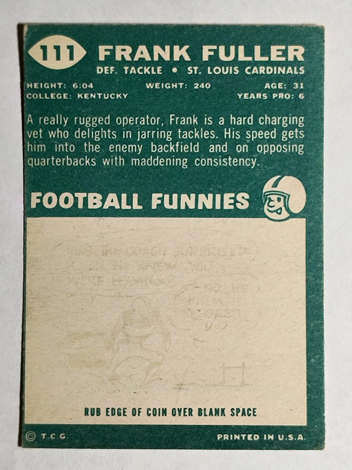 1960 Topps #111 Frank Fuller RC (EX) | eBay