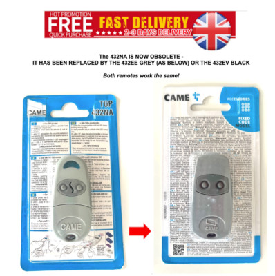 Gate Remote Control FOR CAME - KEY FOB Transmitter + Battery UK Seller ...