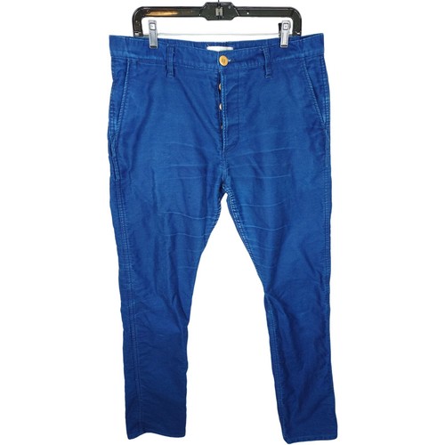 3sixteen Blue Cotton Faded Indigo Chinos Khakis Pants Sz 36 x 33 Button ...