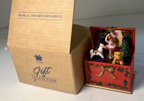 Avon Gift Collection Musical Toy Box Ornament VINTAGE In Original ...