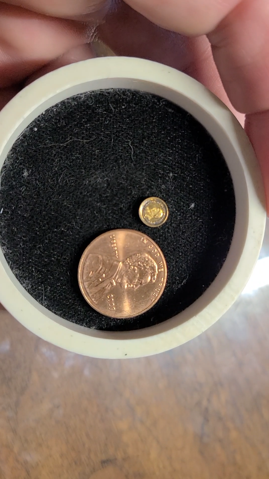 MINIATURE COIN 1904 one DOLLAR LEWIS and CLARK GOLD PLATE over STERLING ...