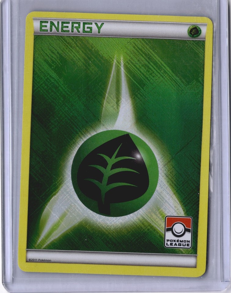 Grass Energy (Basic) 2011 Reverse Holo Pokémon League STAMPED Promo NM ...