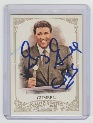 GREG GUMBEL Signed 2012 Topps Allen & Ginter #292 Autograph IP ON CARD ...