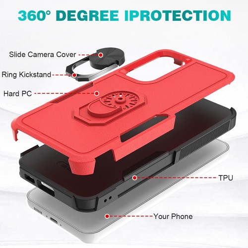 Military Grade TUFF Shockproof Hybrid Armor Case with Ring Grip for ...