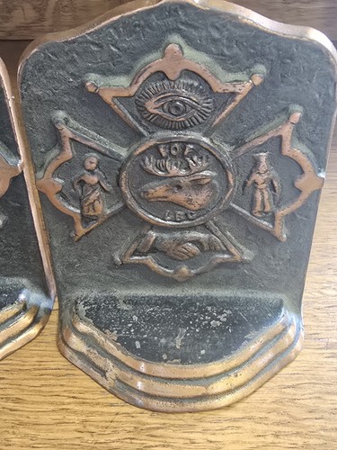 Rare - Pair Freemason Bronze Metal Bookends - Masonic All Seeing Eye | eBay