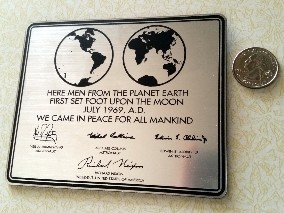 Neil Armstrong Moon Plaque