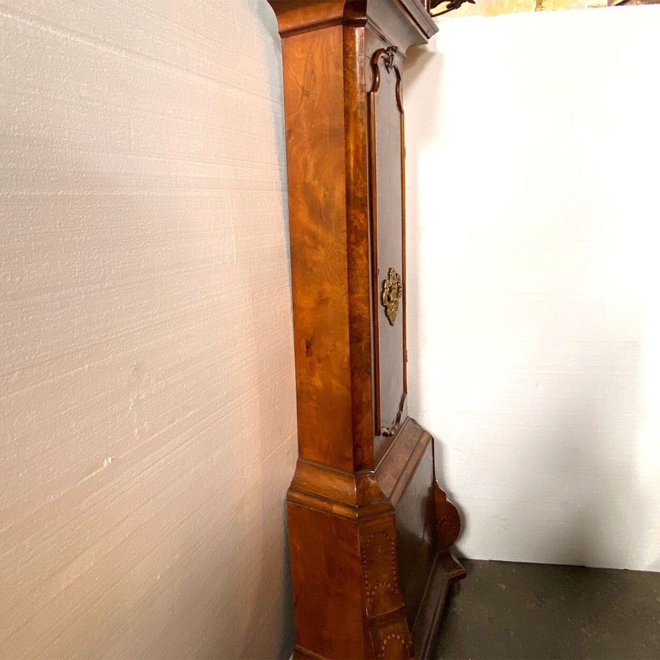 Antique Dutch Daniel LeFera Haarlem Parquetry Burr Walnut Longcase ...