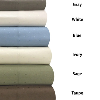 600 Thread Count Bed Sheets Set- Wrinkle-Free Woven Swiss Dots Sheets ...