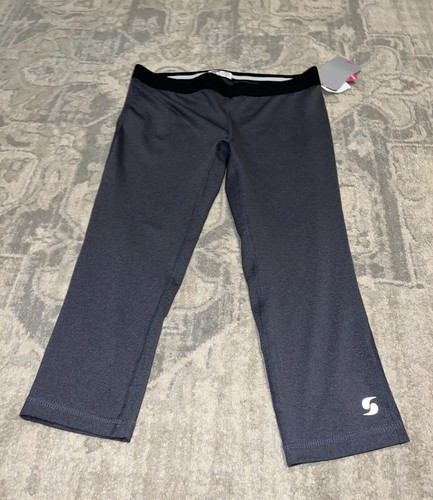 New Soffe Dri Sz Large Low Rise Gray Black Jr Women’s Cropped Capri | eBay