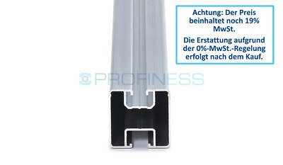 Profiness Montageprofile 40x40 L, 2,4-6,6 Meter blank und schwarz ...