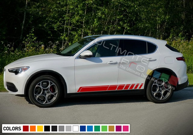 Graphic Decal Sticker Stripe kit for Alfa Romeo Stelvio Door Handle ...