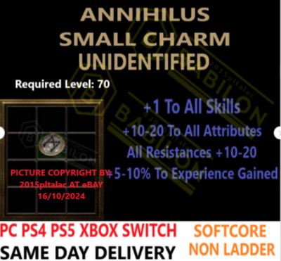 PC PS4 PS5 XBOX SWITCH Non-Lad Unid Annihilus Sc Anni Diablo 2 ...