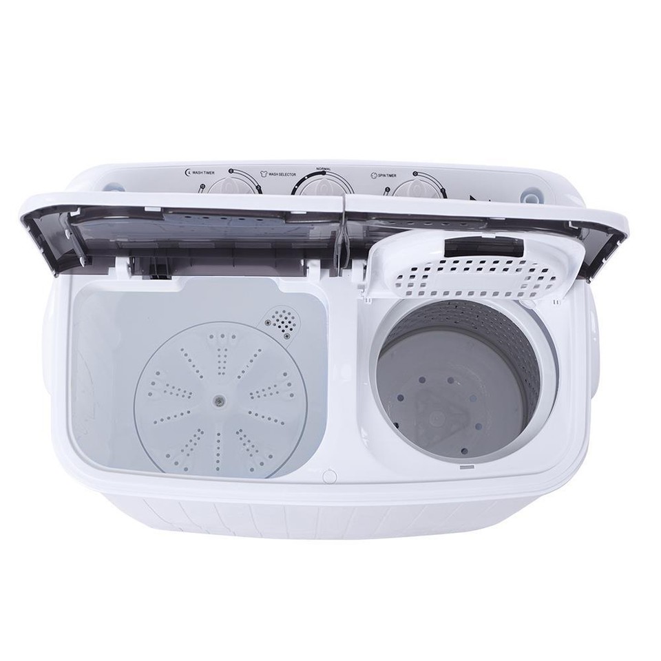 Home Portable Mini Twin Tubs Washing Machine 360W 14.3lbs Washer ...
