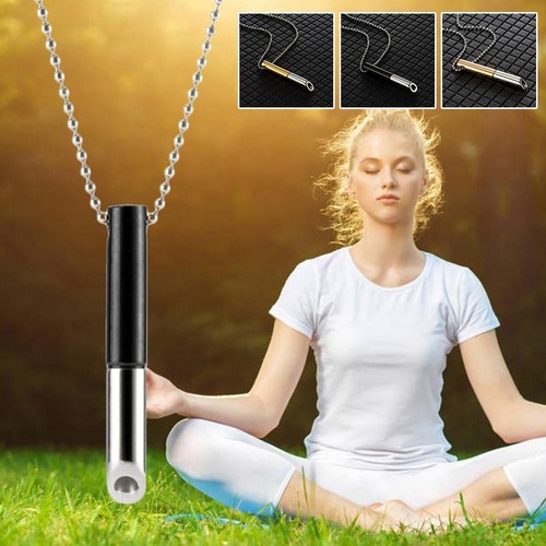 Anapana Breathing Necklace to Stop Vaping, Anxiety Necklace Whistle ...