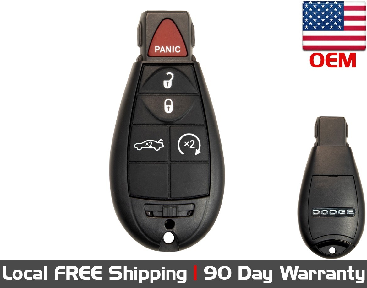 1x New Factory OEM Genuine Key Fob For Dodge Chrysler with Uncut Key ...