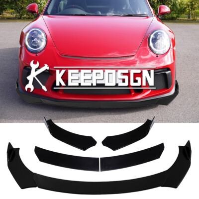 For PORSCHE 911 996 BOXTER 986 Gloss Front Bumper Lip Splitter Spoiler ...