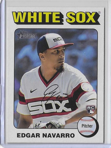 2024 Topps Heritage Edgar Navarro #362 White Border Parallel Rookie RC ...