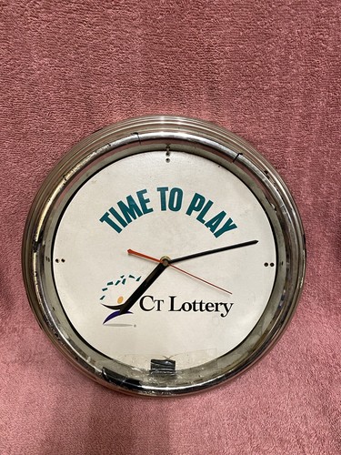 Vintage “Time To Play” CT Lottery Quartz Clock | eBay
