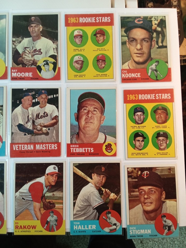 Lot of 91: Different 1963 Topps Baseball Common cards ~ Excelent ~ MLB ...
