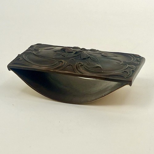 Antique Bronze Desk Rocking Ink Blotter Fountain Pen Floral Art Nouveau ...