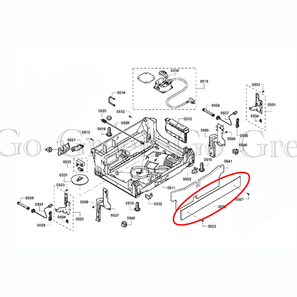 Bosch Dishwasher SHE8PT55UC/02 Base Panel P/N 00746492 746492 | eBay