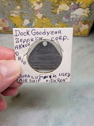Vintage Goodyear Zeppelin Airship "AKRON" Duralumin Token | eBay