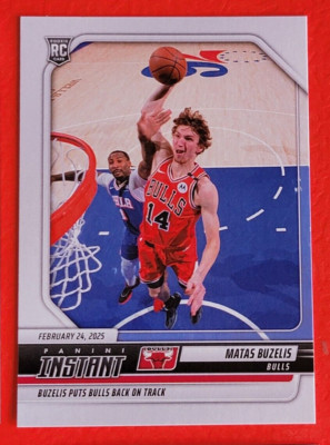 MATAS BUZELIS ROOKIE CARD #d1/94 BACK ON 2024 PANINI INSTANT CHICAGO ...