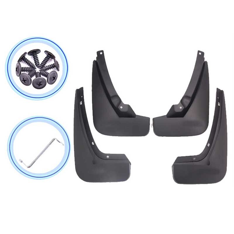 ABS Front+Rear Flaps Flag Splash Mud Guard Protective Fender For Jaguar ...