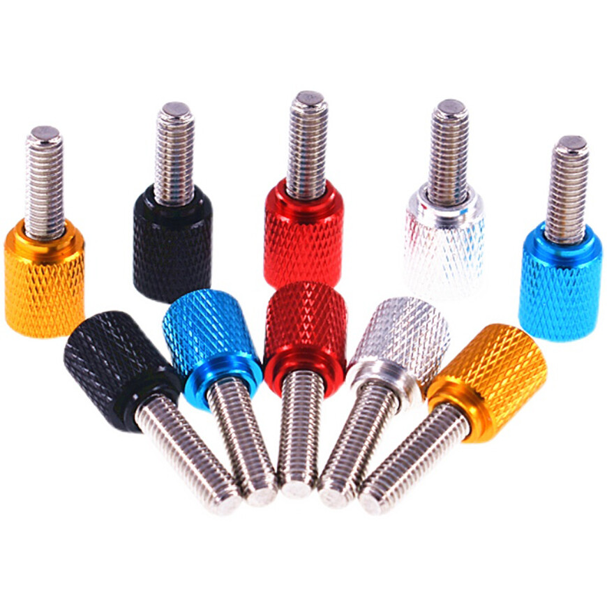 Aluminum +Stainless Steel Knurled Thumb Screw M4 Thumbscrew Bolts 5mm ...
